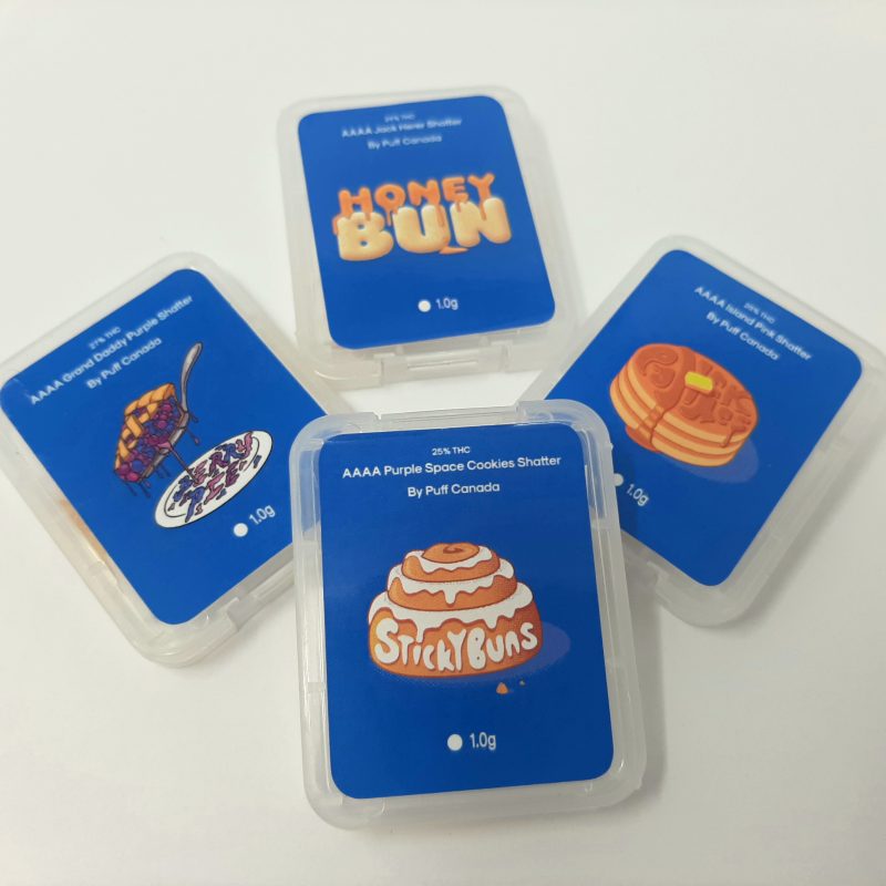 Packaged 1 Gram – AAAA Puff Canada Shatter – Multiple Flavors Available ...